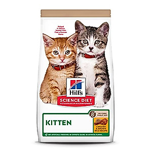 Hill's Science Diet Kitten No Corn, Wheat or Soy Dry Cat Food, Chicken Recipe, 6 lb. Bag
