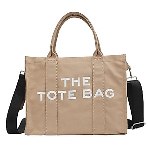 GLOD JORLEE Women's Tote Bag - Trendy Canvas Tote Crossbody Handag (Khaki)