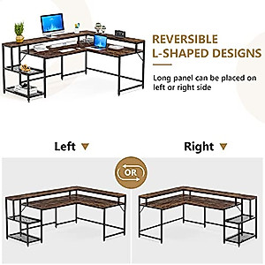 LITTLE TREE L-Shaped Computer Desk, Extra Large, Brown