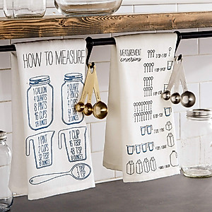 Mud Pie Measuring Spoon and Dish Towel, 2 Piece Set (Measurement Conversion)