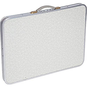 Aluminum Portable Folding Camp Table With Carry Handle - By Trademark Innovations, White