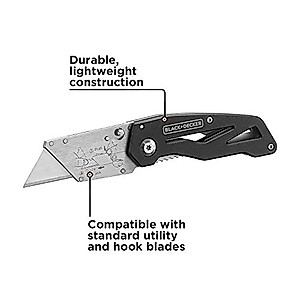 BLACK+DECKER Utility Knife, Folding, 2 Pack (BDHT10001)