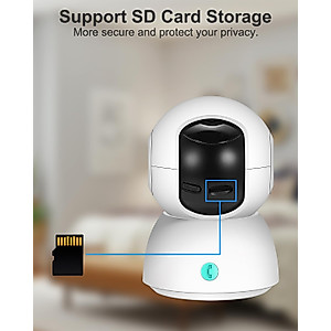 OFYOO 2K Security Camera Indoor(2pk), Baby Monitor Pet Camera with Phone App, 360-Degree WiFi Camera for Home Security, One-Touch Calls, Smart Motion Tracking, IR Night Vision, NO Installation