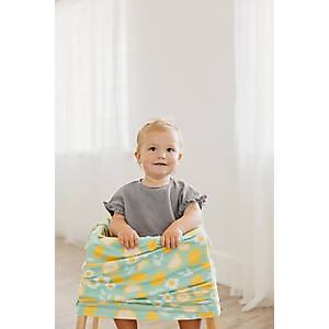 Copper Pearl Multi-Use Cover: Car Seat Covers, Nursing Cover, and Stroller Cover for Sun - Stretchy Fabric, All-Season Use, Stylish Designs, Easy Access for Moms - Lemon