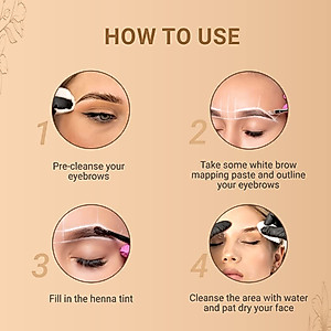 MINA White Mapping Brow Paste 5g | Draw Or Sketch The Right Shape Of The Eyebrow | Help To Perfect Your Brow Tinting