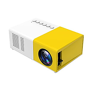 Mini Projector Portable Projector Supports Hd 1080p Outdoor Mobile Power Supply Camper Apartment Classroom Must Haves Electronics Tech Gadgets Birthday Gifts for Men Personalized Gifts (Yellow)