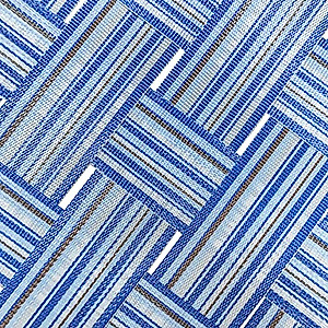 Garden Elements Folding Outdoor Patio/Lawn/Pool Chair Grey with Blue Woven Fabric and Arm Rests Lounger (2 Pack)