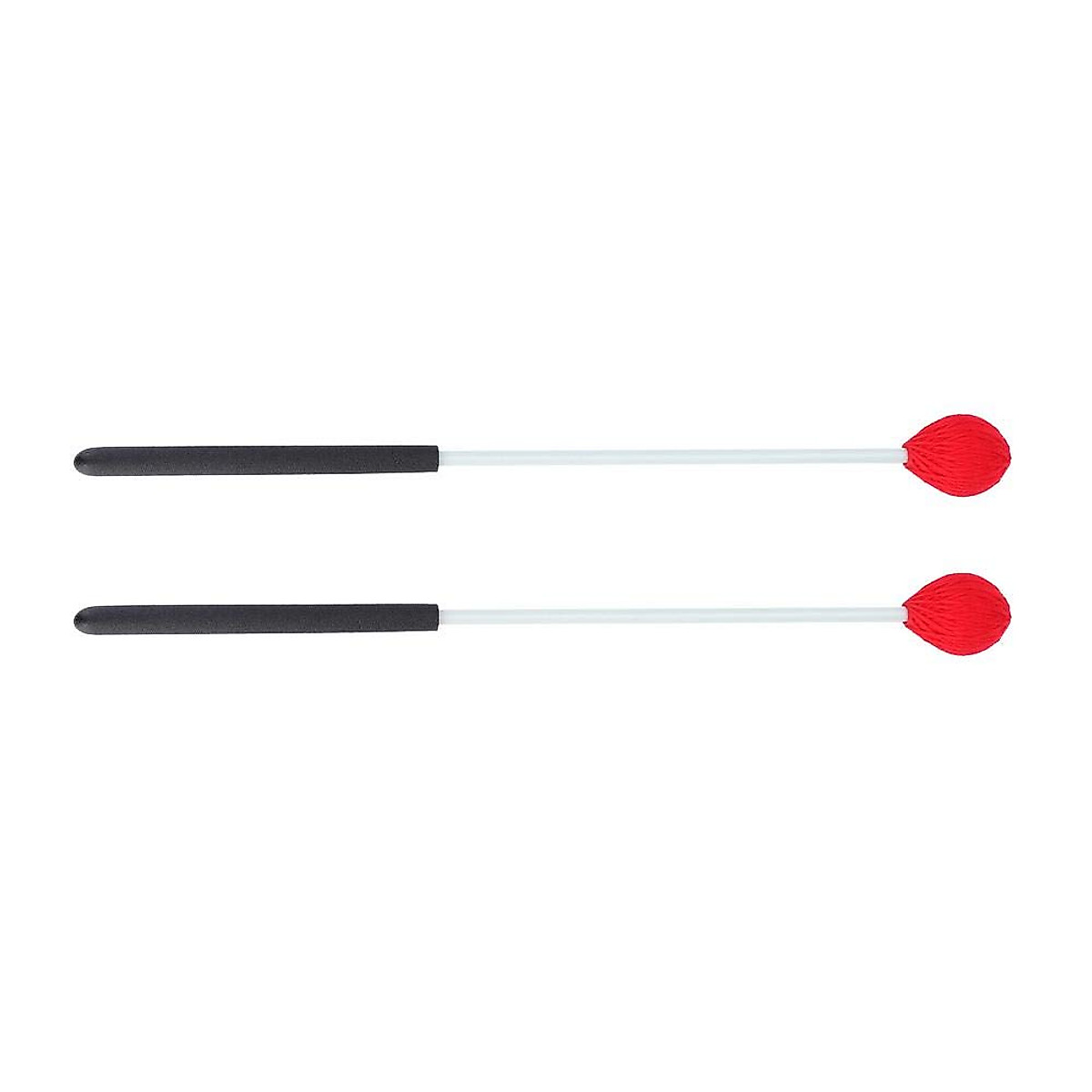 1 Pair Marimba Percussion Mallets Hard Yarn Head Marimba Malleta for Beginners Accessory(Red)