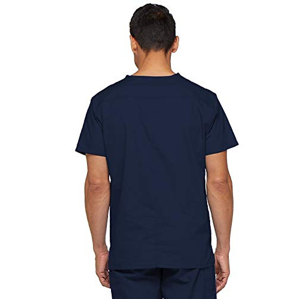 Dickies Men's EDS Signature V-Neck Scrub Top, Navy, Large