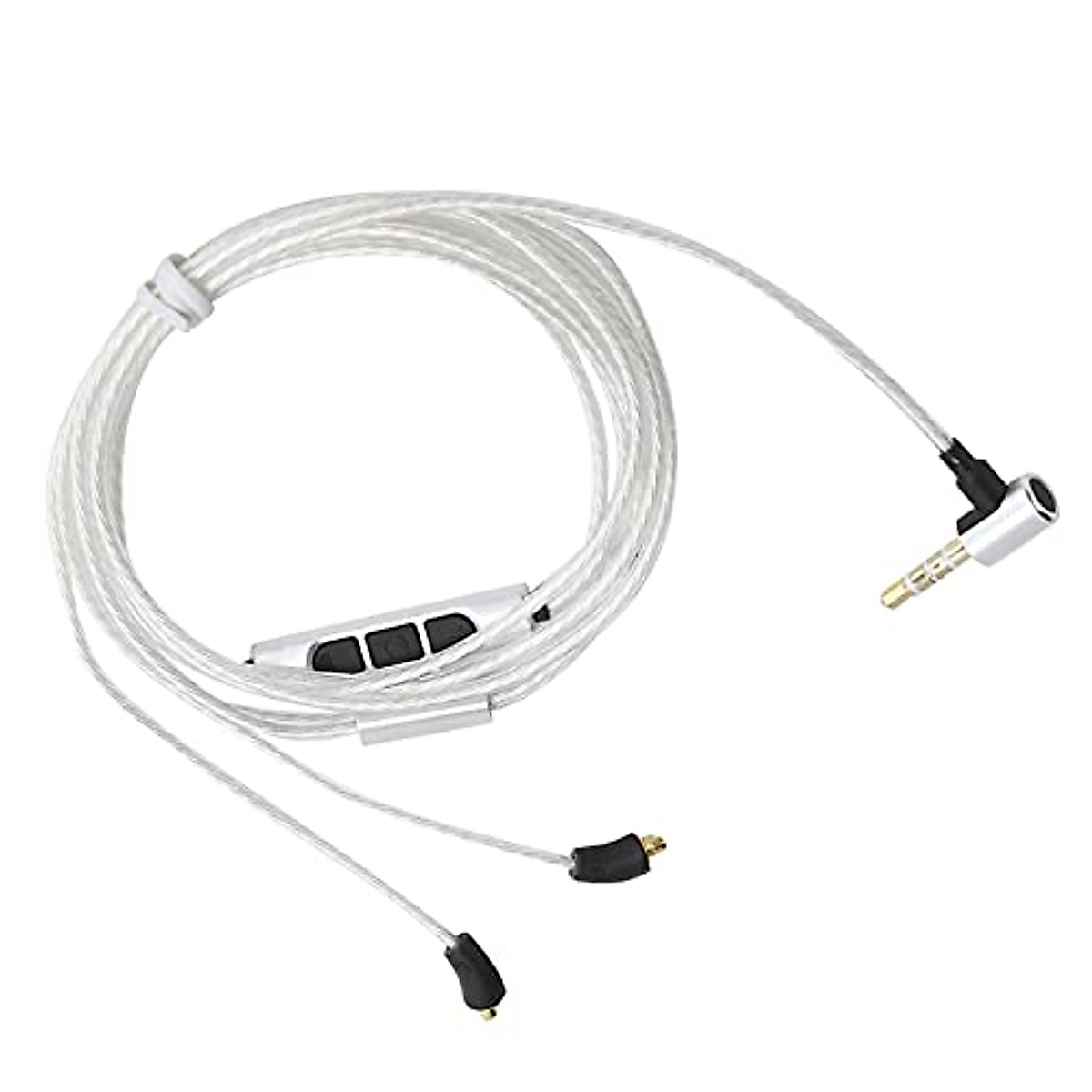 Vbestlife Game Headphone Cable,Plug and Play Earphone Cable,3.5 mm Audio Cable with High Transparent PVC Shell,Volume Adjustment,Microphone,fit for Xelento, for Alo Andromeda Earphones