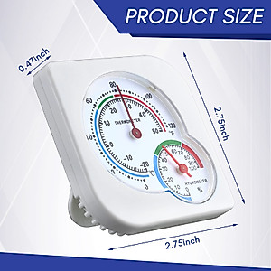 Kathfly 6 Pcs Indoor Thermometer and Humidity Gauge Indoor Mini Thermometer Hygrometer Temperature Humidity Meter Temperature and Humidity Monitor with Pointers for Home, Kitchen, Planting Room