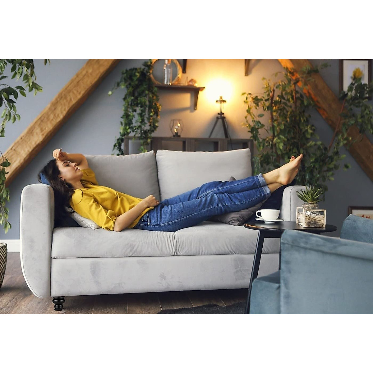 Michanco 3 Inch Wood Furniture Legs Bun Feet for Sofa Couch Ottoman Dresser Set of 4 Solid Round