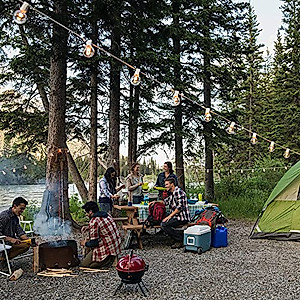 SUNTHIN Outdoor White String Lights, 27FT White Patio Lights with 14 G40 Shatterproof LED Bulbs(1 Spare), Waterproof Hanging Outside Lights for Yard, Porch, Deck, Garden, Pergola