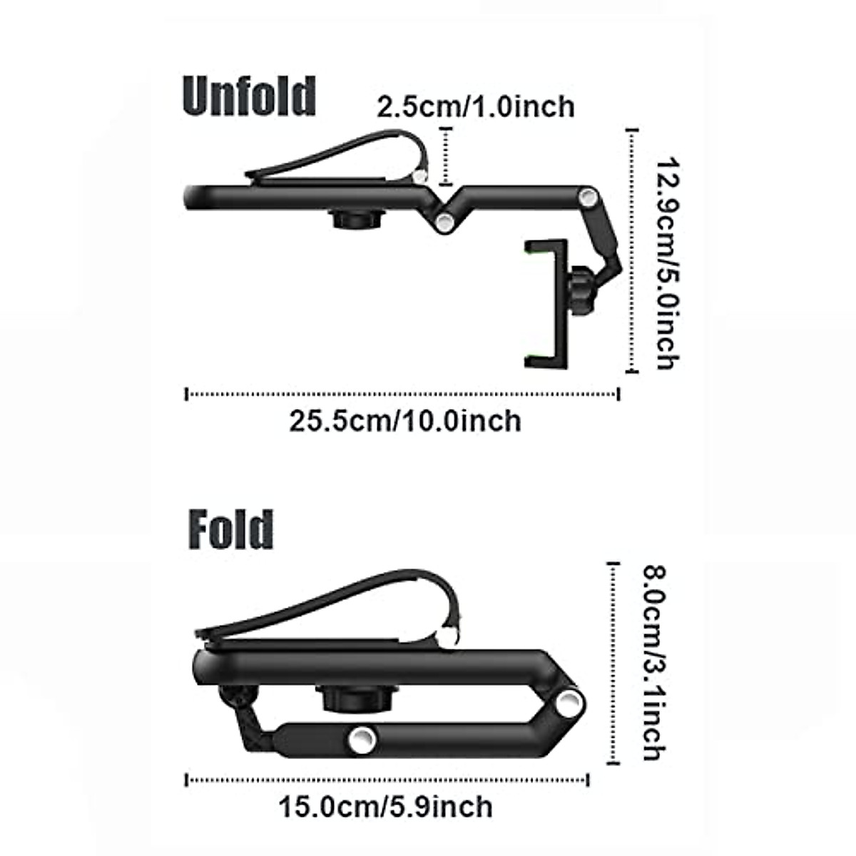 qumHmup Car Phone Holder Mount,360°Rotatable Retractable Car Phone Holder,Multifunctional Adjustable Mount Cell Phone Holder for Car,Universal Phone Holder for Mobile Phones