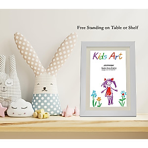 Kids Artwork Frames and Storage Box, 8.5x11 Set of 2, Picture for Children Art Projects, Drawing and Schoolwork, Front-Opening Kids Artwork Storage Box (White)