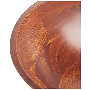 Lipper International Cherry Finished Wavy Rim Beechwood Serving Bowl for Fruits or Salads, Matte, Small, 7.5" x 7.25" x 3", Single Bowl, 30.43Fl oz