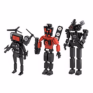 Mihjiot Skibidi Toilet Man Titan Skibidi Toilet Titan Tv Man Camera Man Titan Speakerman Toy Building Blocks Set Toy Ideas Toys Kids Toys Gift for Kids 6+ Boys or Girls (3 Pcs)