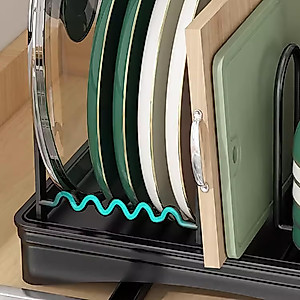 LONONE Dish Drying Rack for Kitchen Counter Dish Racks with Drainer and Glass Holder Kitchen Aid Compact Dish Racks for Kitchen Counter,Green