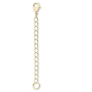 1pc Adabele Authentic Gold Plated Sterling Silver Jewelry Making Cable Chain Extender Removable Adjustable 3 inch Extension for Necklace Anklet Bracelet SS304-3