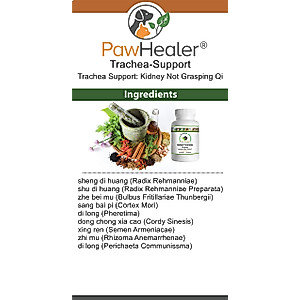 PawHealer Breathing Problems - Trachea Support: Kidney Not Grasping The Qi Formula - Herbal Remedy for Dogs with Breathing/Wheezing Difficulties - Premium-Grade Herbs