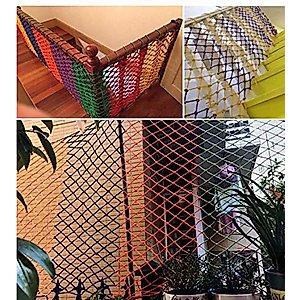 MAGFYLY Banister Guard net Child Safety nets, Rope Thickness 6mm, 5cm mesh, Playground Play net Children's Stairs Anti-Fall net Isolation net Garden Plant Fence Cargo Network (Size : 33M)