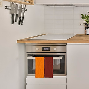 DecorRack 100% Cotton Kitchen Towels, 15" x 25" Absorbent Dish Towels [Premium Quality 400 GSM] Fall Set (Pack of 4)