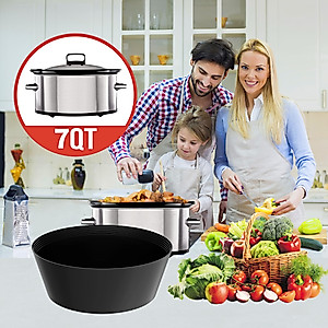 Slow Cook Silicone Liners, 7 Qt Crockpot and Slow Cook Compatible, BPA Free - Easy Cleanup Dishwasher, 7 Quart Fit with Crock Pot Black Liners Leakproof Dishwasher Safe Cooking Liner (Black)