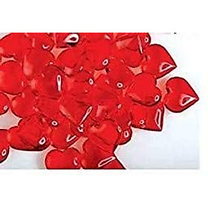EBK Love Valentine's Day Valentine Sweetest Day 6 Count Potpourri Floral Garden Home Romantic Decor Decoration Rose Blooms and Heart Table Scatter Decorations 50 Count - RED