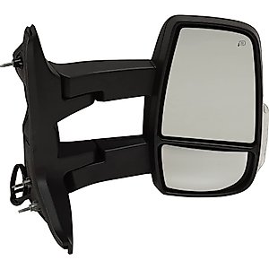 Kool Vue Passenger Side Power Heated Towing Mirror for Ford Transit-250 Transit-350 Transit-150 Transit-350 HD 2015-2019 With Signal Light Textured Models With Low Roof
