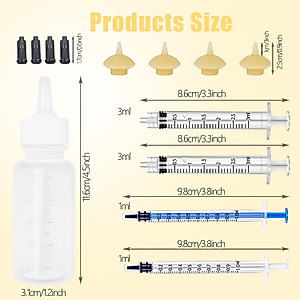 Xuanda Mini Pet Feeding Bottle and Syringes with Nipples for Small Cat Dog Animals (Model 4)