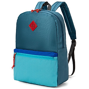 Veious Kids Backpack for Boys & Girls, 15 inch Toddler School Backpacks, Green Blue