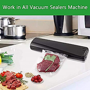 Vacuum Sealer Bags, GECHSAN Food Storage Vacuum Sealing Plastic Packaging Bags, 5 Pack(6" x 20'/ 8" x 20'/ 11" x 20') Heavy Duty Vacuum Seal Bag Rolls, Great for Sous Vide or Meal Prep, Work with Vacuum Sealer, BPA Free.