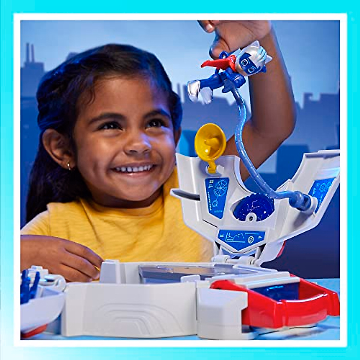 PJ Masks Power Heroes PJ Power Q Playset, Headquarters Set with Car and Figure, Superhero Toys for 3 Year Old Boys and Girls and Up