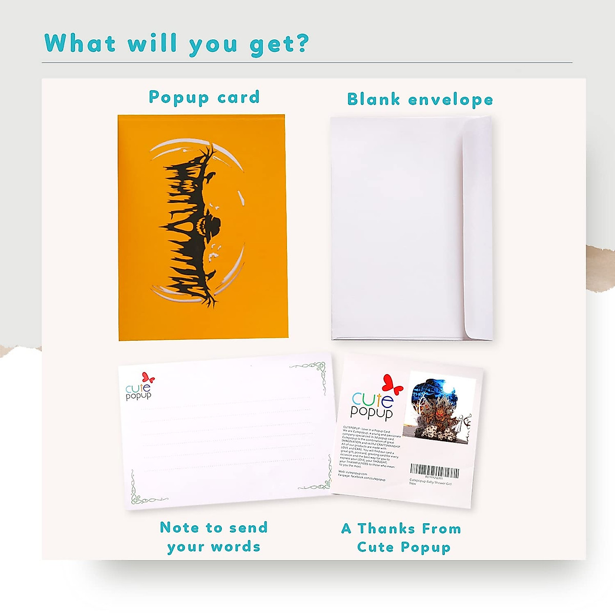 CUTE POPUP - Happy Halloween Pop Up Cards with Scaring Spooky Tree Design | Birthday Cards Holiday Card Pop Up in Autumn, 6x8 inches, Startled Present for Kids, Grandson and Adults