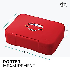 Simple Modern Disney Pixar Bento Lunch Box for Kids | BPA Free, Leakproof, Dishwasher Safe | Lunch Container for Boys, Toddlers | Porter Collection | 5 Compartments | Cars Kachow