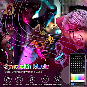 HegangNiu Smart Globe Christmas Lights Outdoor 30FT 26 LED, Smart Voice & WiFi App Controlled,Waterproof Color Changing String Lights for Yard,Garden,Wedding,Holiday Party,Valentine's Day Decorations