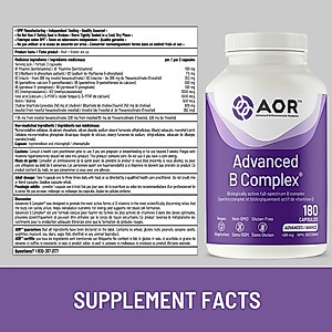 AOR SPO Aor Advan.B Complex Cap, 180 EA