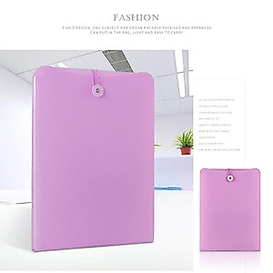 Snow Abonci Vertical Expanding Accordion Folder with 7 Pockets Paperwork Organizer Document Wallet Briefcase Business File Organizer Bag A4 Letter Size Elastic Rope Closure Pink