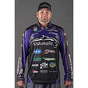 Fishoholic Pro Series Polarized Fishing Sunglasses w' Rubber Accents - Free Case & Pouch - UV400 Sun Protection - Fishing Gift (GB-BLU-gry)