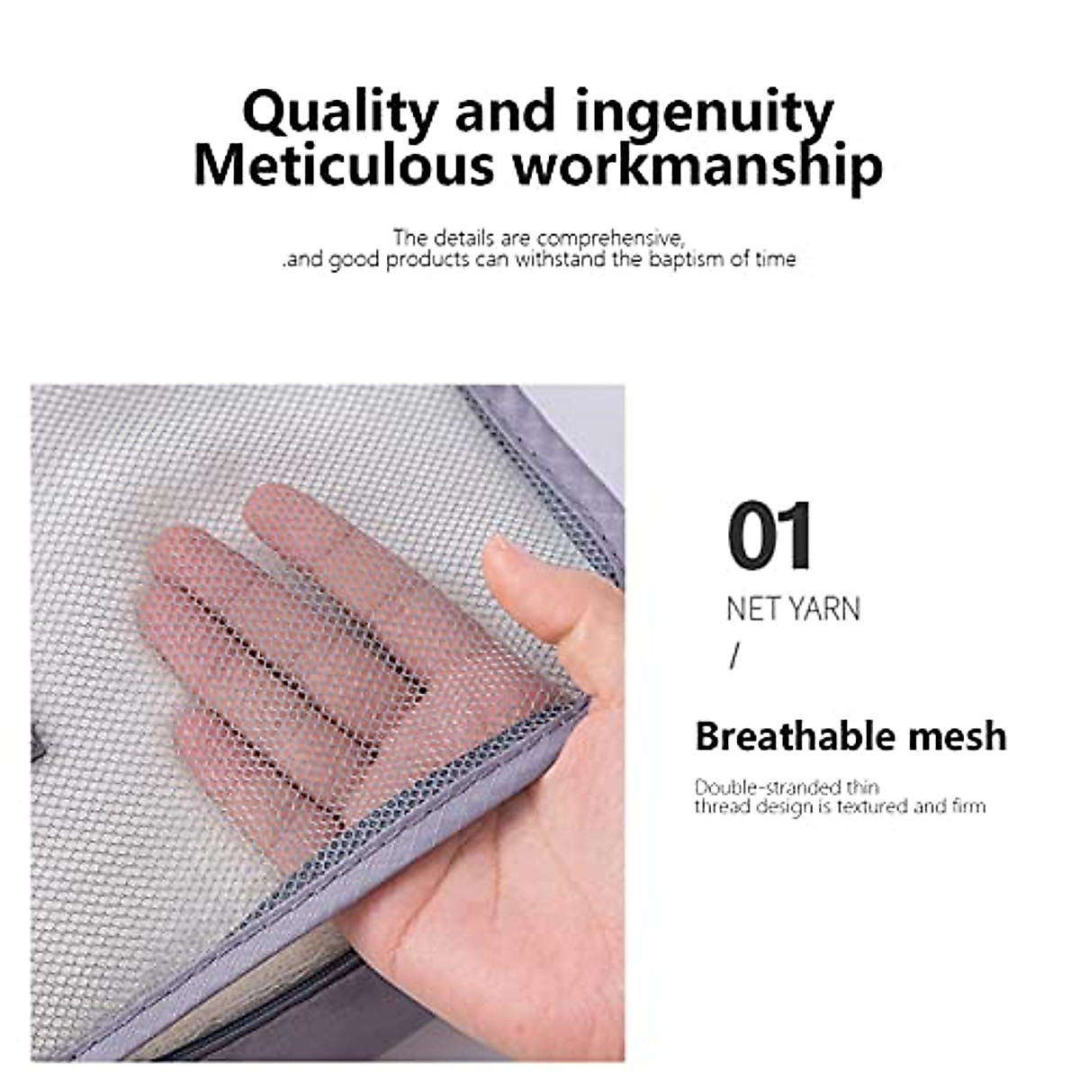 7-Piece Storage Bag for Moving, Dormitory, Travel, Camping, Christmas Decoration, Packaging Supplies, Organizer's Handbag, Reusable and Sustainable Use (Gray)