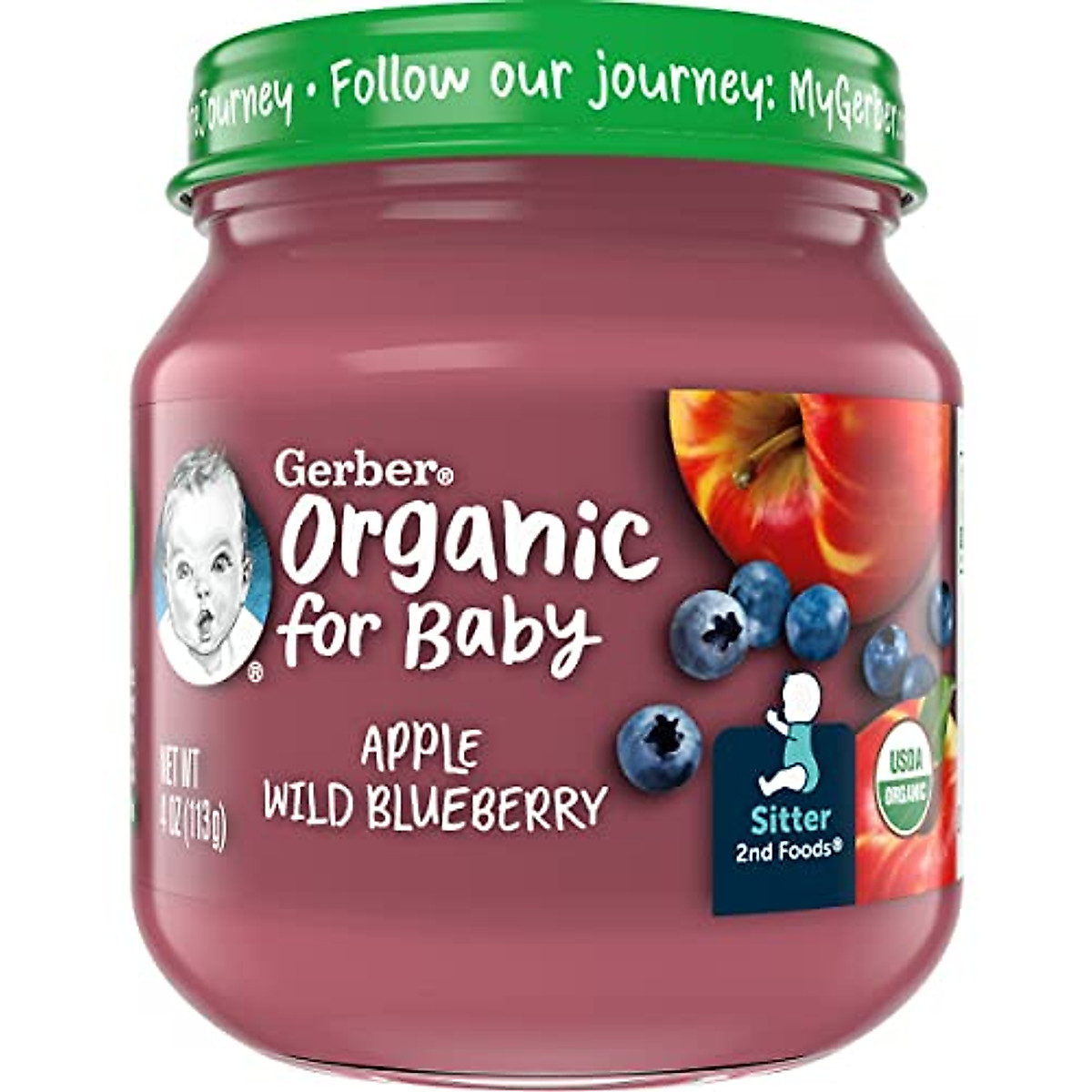Gerber Organic for Baby 2nd Foods (Apple Wild Blueberry)