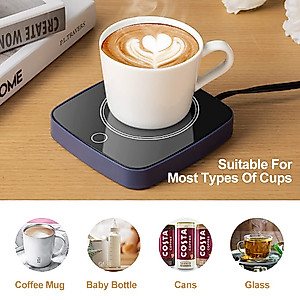 Raccoon Coffee Mug Warmer Waterproof Smart Cup Warmer with 3 Temperature Setting for Warming & Heating Coffee, Beverage, Milk, Tea and Hot Chocolate (Navy Blue)