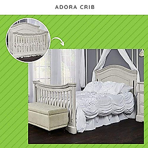 Full-Size Conversion Kit Bed Rails for Evolur Cribs (Cloud)