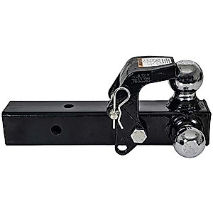 Buyers Products 1802280 Tri Ball Hitch with Pintle Hook for 2-1/2 Inch Receivers,Black