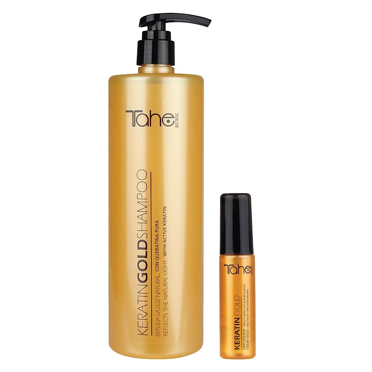 TAHE Keratin Gold Shampoo 1000ml + FREE KERATIN GOLD SERUM 30ml (NEW PRESENTATION)