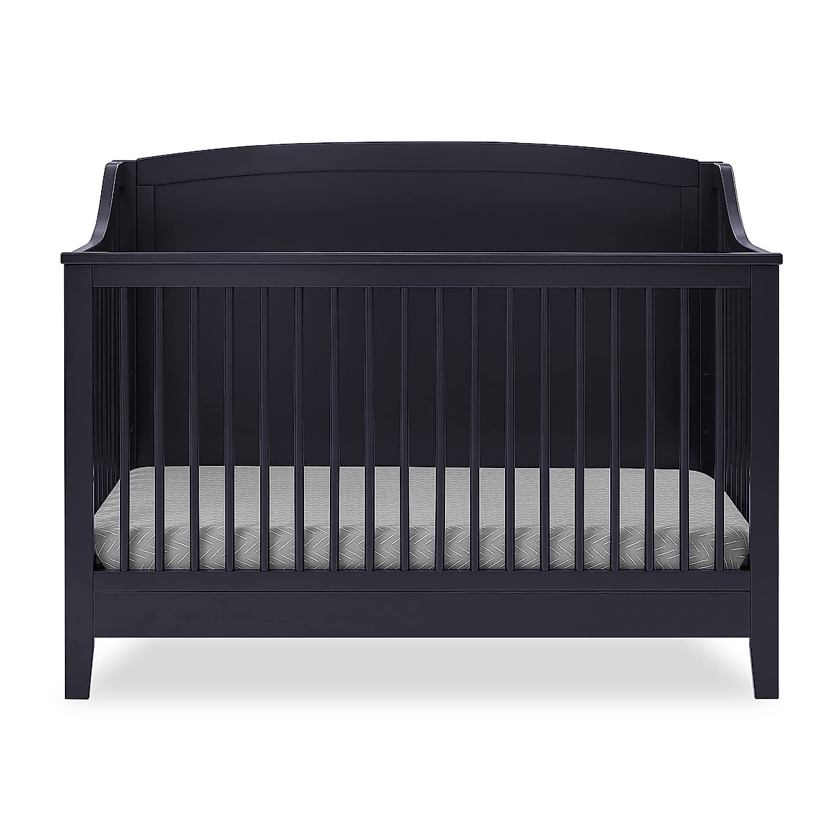 Delta Children Campbell 6-in-1 Convertible Crib - Greenguard Gold Certified, Midnight Grey