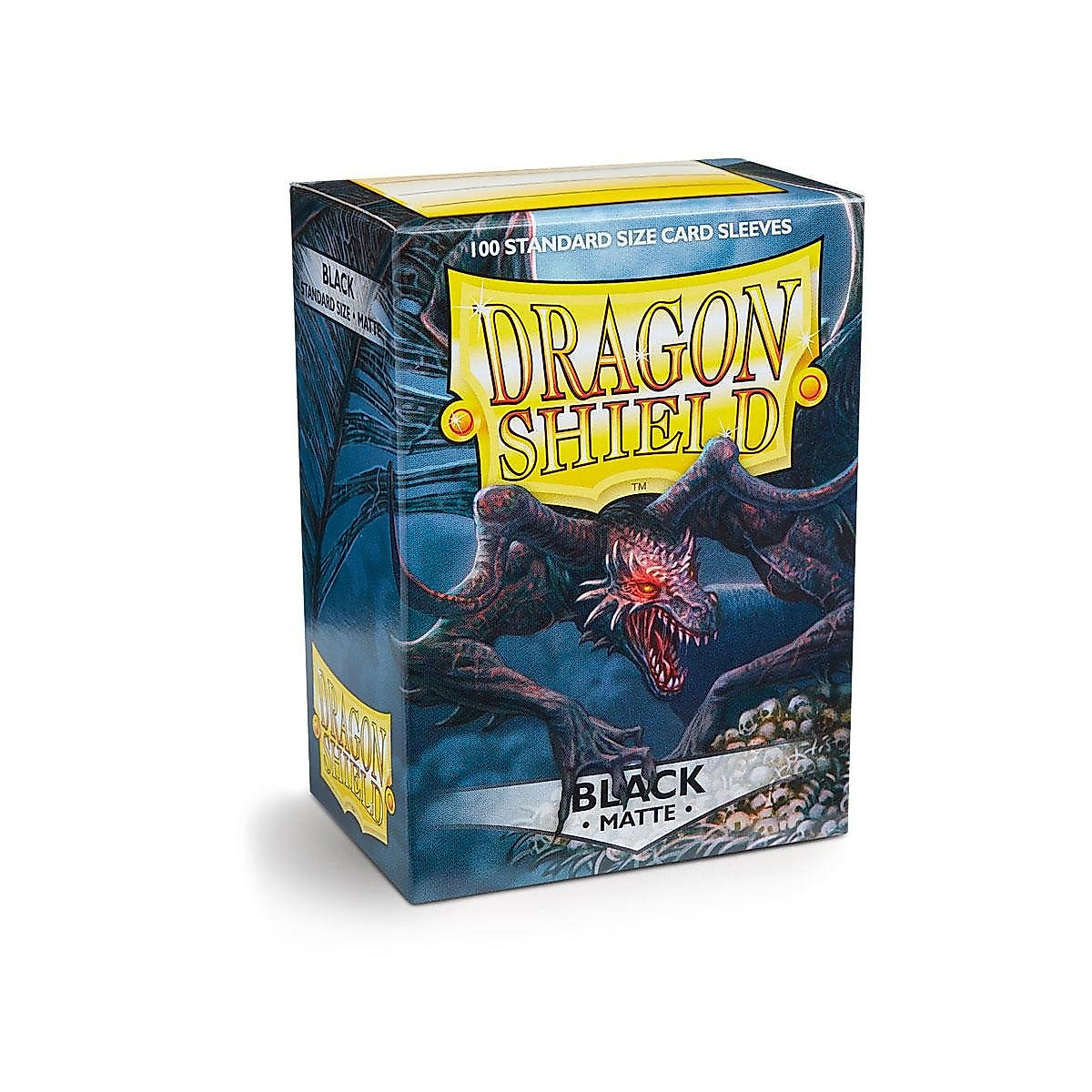 Dragon Shield 100 Count Standard Size Matte Deck Protector Sleeves (Matte Black)