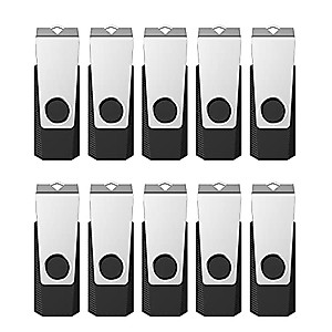 MONGERY 16GB USB Flash Drives 20 Pack Bulk Memory Stick Swivel Thumb Drive Jump Drive with LED Light for Storage and Backup