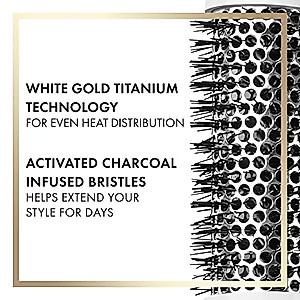 Hot Tools Pro Artist White Gold Collection Titanium Round Brush | Textured Blowouts (1 in)