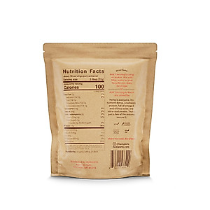 hemplete Organic Hemp Heart Unflavored Vegan Protein Powder, Plant-Based for Balanced Nutrition, All-Natural, 1 Ingredient, No Artificial Ingredients, Easy to Digest & Mix (10oz)